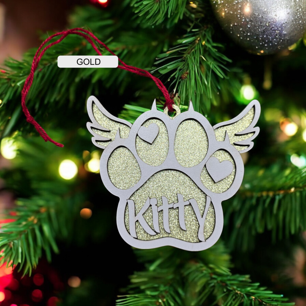 Personalised Paw Print Decorations - Bespoke Engravers